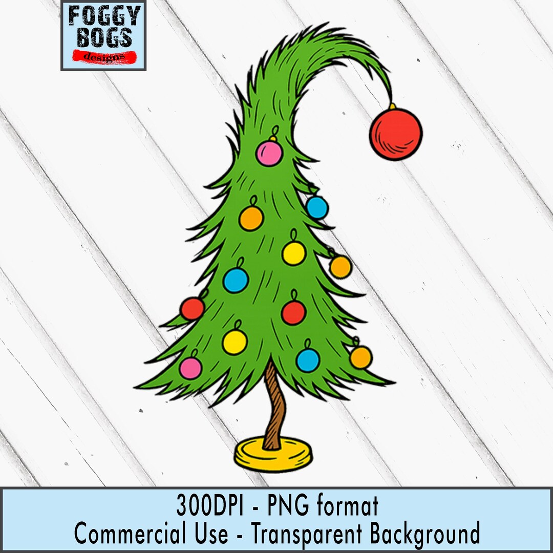 Grinch Christmas Tree PNG | Christmas Graphic | Transparent PNG Digital ...