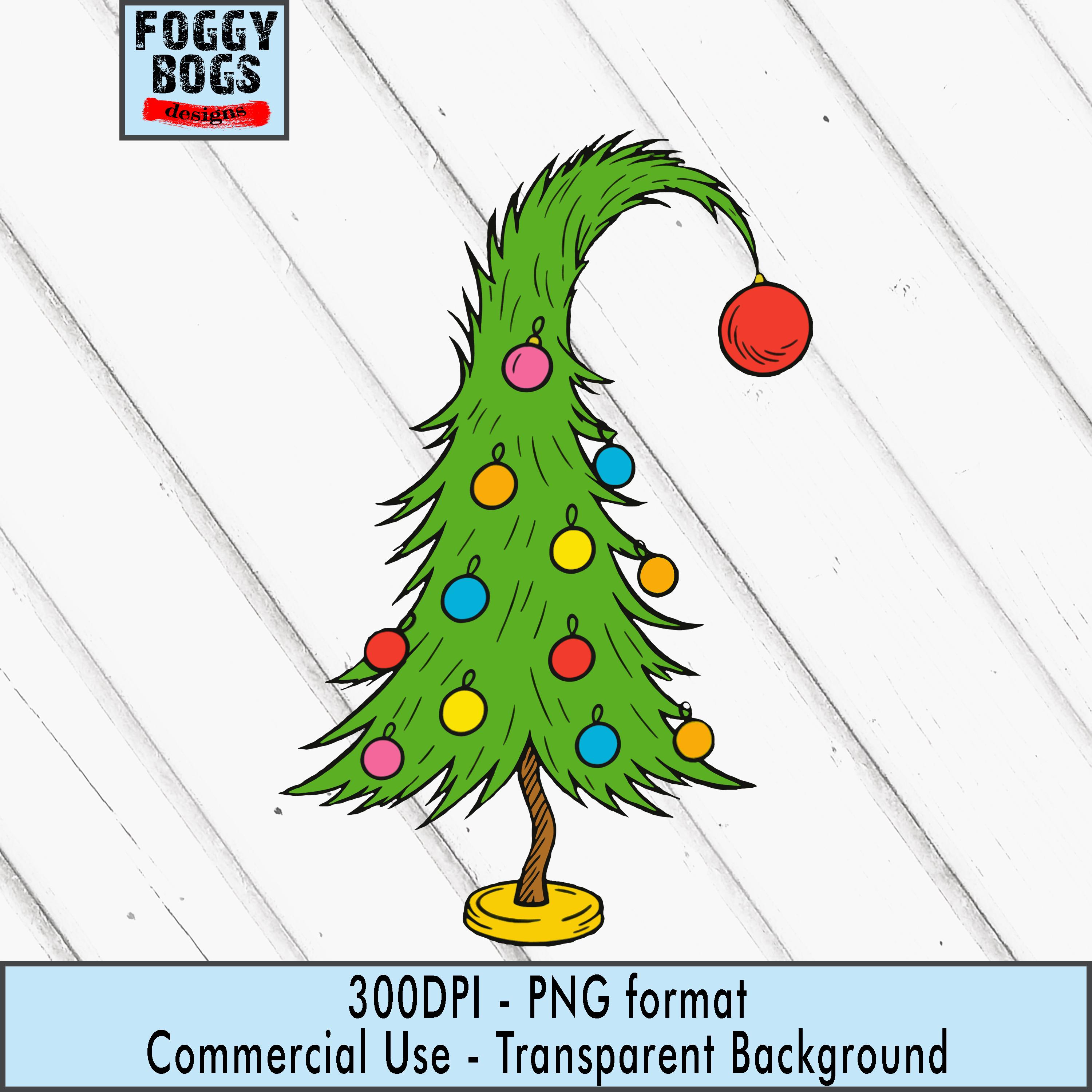 Grinch Christmas Tree PNG | Christmas Graphic | Transparent PNG Digital ...
