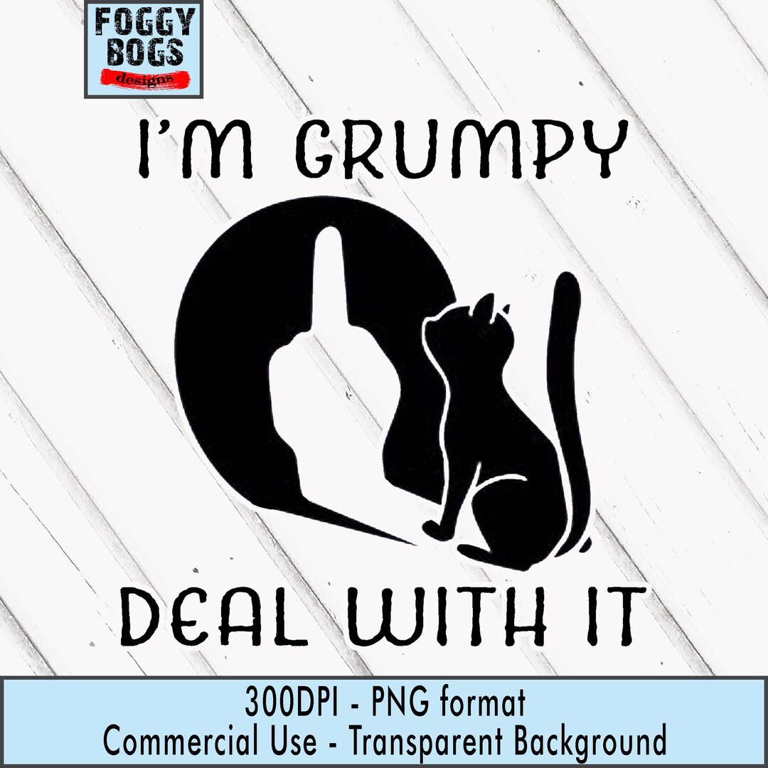 Grumpy Cat Middle Finger PNG | Funny Cat Graphic (digital Download) - Etsy