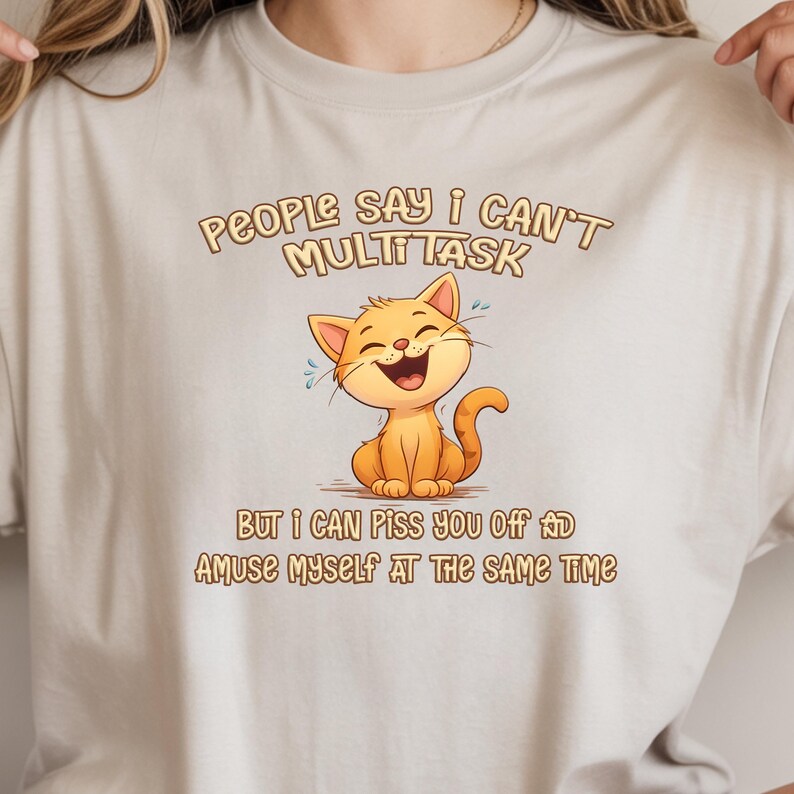 Funny Cat Graphic PNG | Multitask Sarcasm Design (digital Download) - Etsy