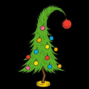 Grinch Christmas Tree PNG | Christmas Graphic | Transparent PNG Digital ...