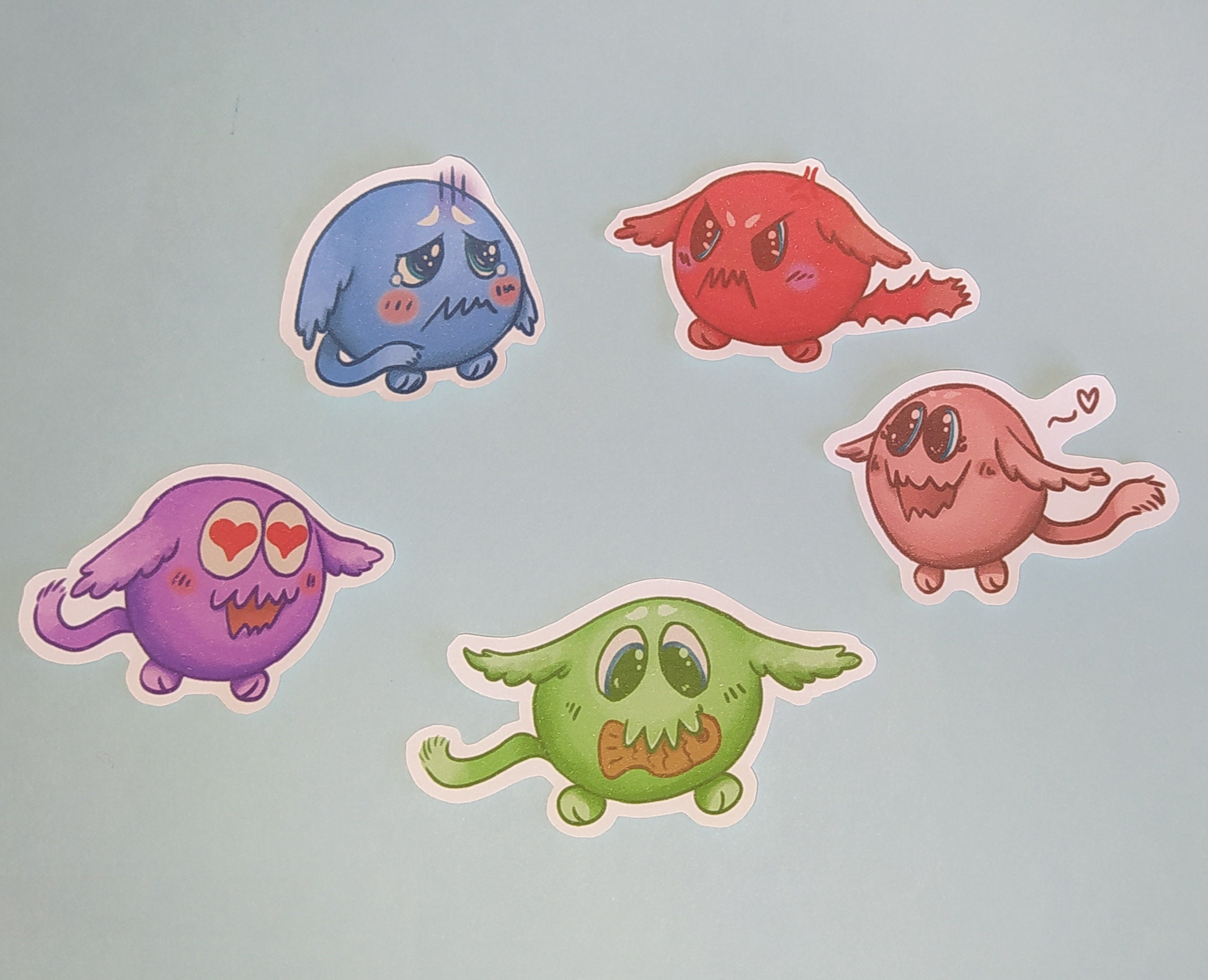 Pack of Stickers of Pom Emotions - Etsy UK