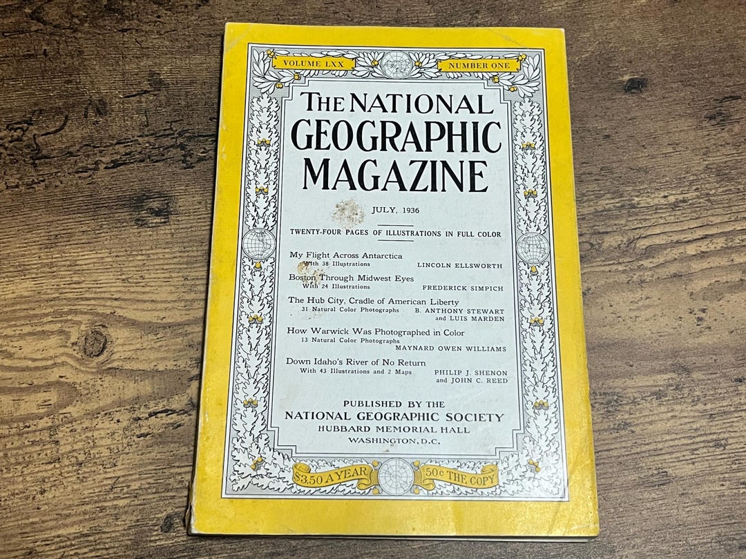National Geographic Magazine Vol. 70 No. 1 July 1936 - Great Depression ...