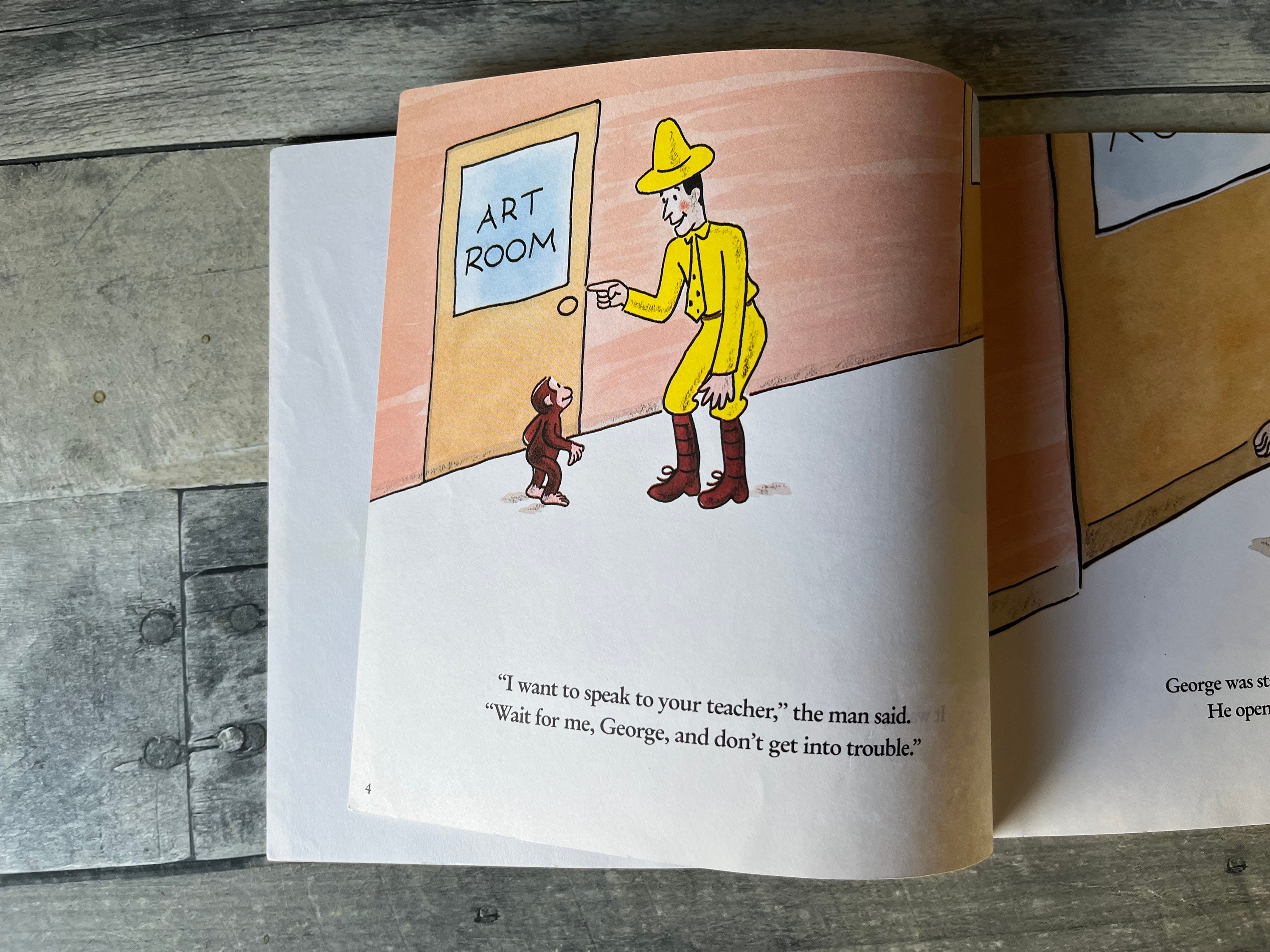 Curious George Goes to School Vintage Children's Book 1989 - Etsy