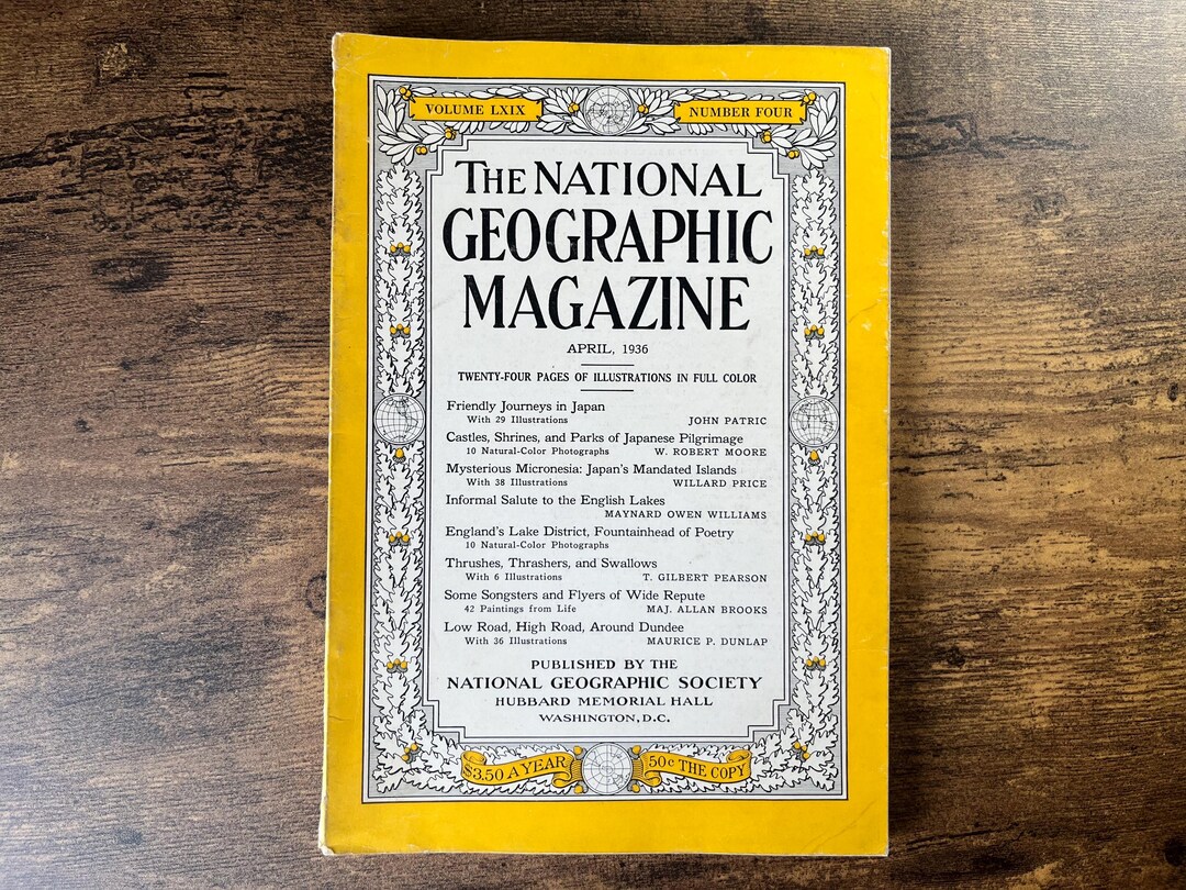 National Geographic Magazine Vol. 69 No. 4 April 1936 Great Depression ...