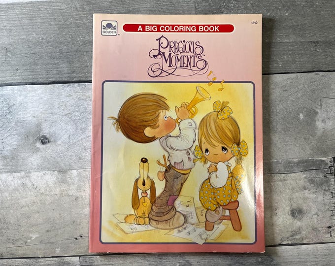 Vintage Precious Moments Coloring Book | Golden | A Big Coloring Book ...