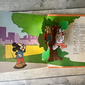 Goofy and the Chimp A Mini Pop-up Book Walt Disney 1979 - Etsy