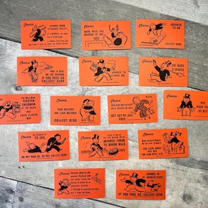 Vintage Monopoly Game Chance Cards From a 1973 Game - Etsy