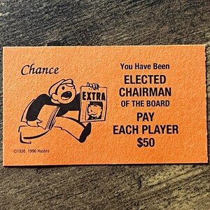 Vintage Monopoly Game Chance Cards From a 1999-2000 Game - Etsy