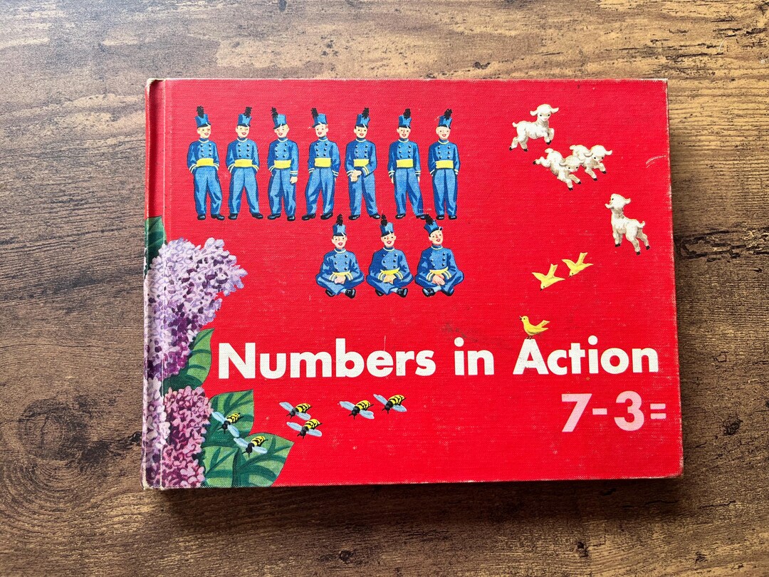 Numbers in Action | Vintage Hardcover School Math Book | 1951 | Primary ...