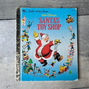 Walt Disneys Santas Toy Shop 451-17 A Little Golden Book 1992 - Etsy