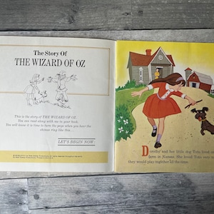 The Story of the Wizard of Oz Vintage 24 Page Read Along Book NO ...