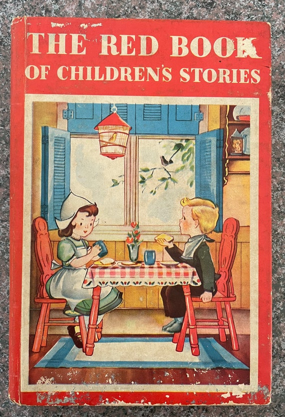 The Red Book of Childrens Stories 1940s Vintage Book | Etsy