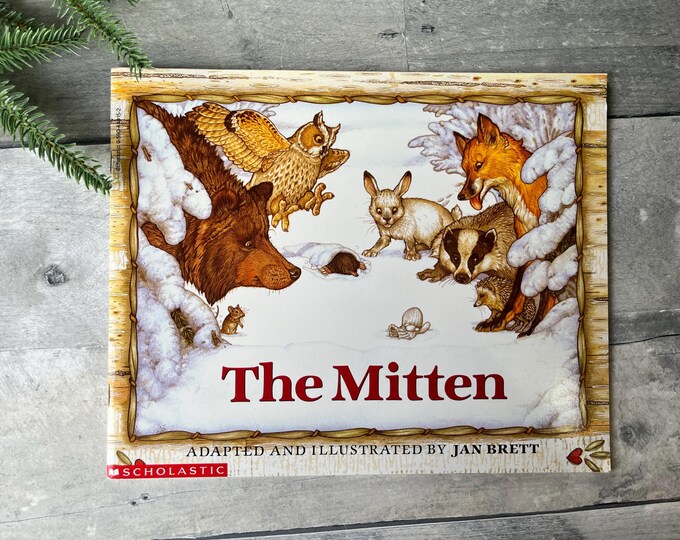 The Mitten by Jan Brett Vintage Paperback Children's Book - Etsy