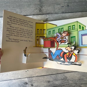 Goofy and the Chimp A Mini Pop-up Book Walt Disney 1979 - Etsy