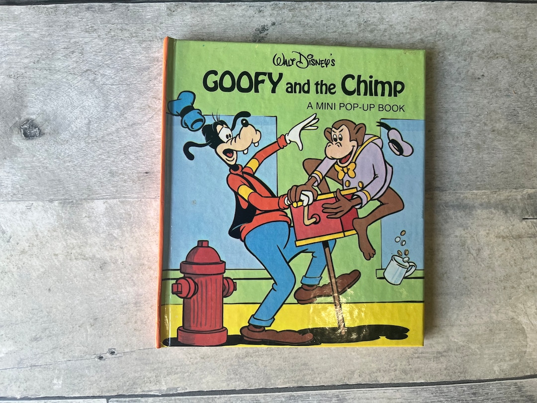 Goofy and the Chimp A Mini Pop-up Book Walt Disney 1979 - Etsy
