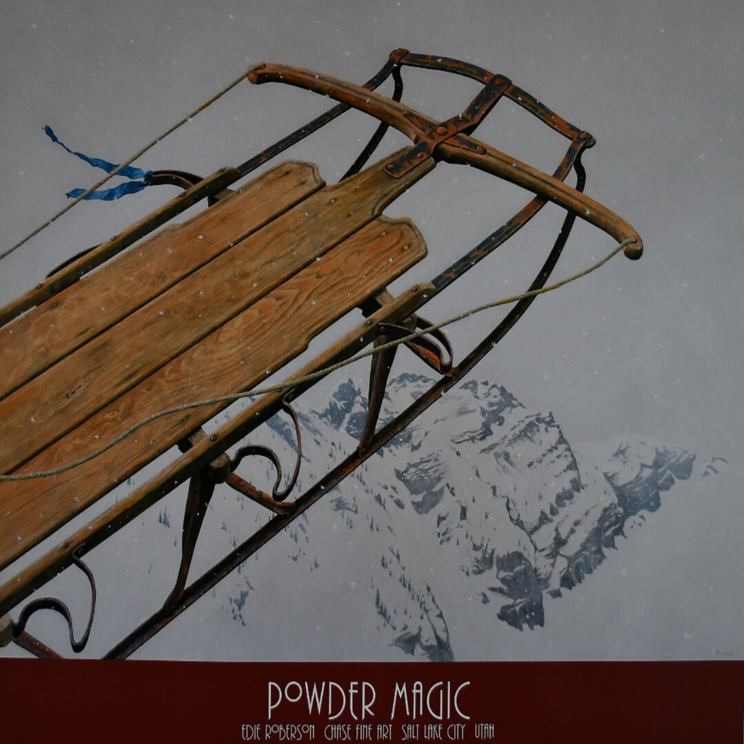 Whimsical Winter Powder Magic Poster Fine Art Print Vintage - Etsy