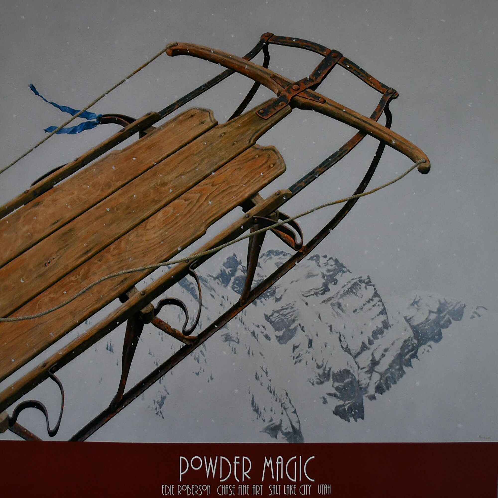 Whimsical Winter Powder Magic Poster Fine Art Print Vintage - Etsy