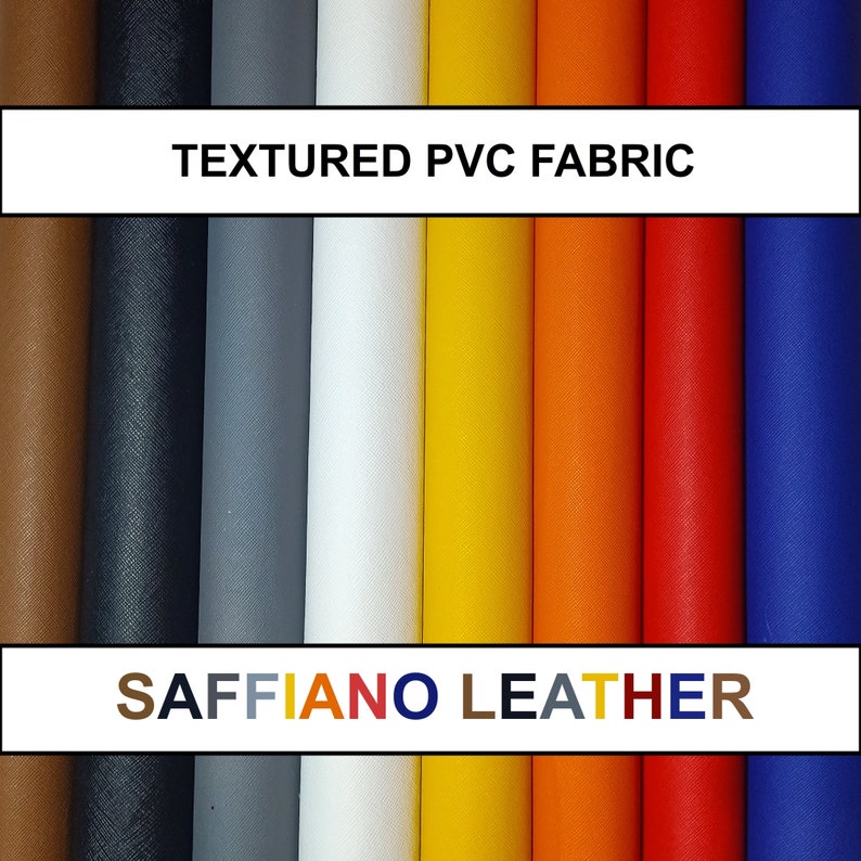 SAFFIANO Textured Faux Leather Cross-hatch Patterned Leatherette Fabric ...