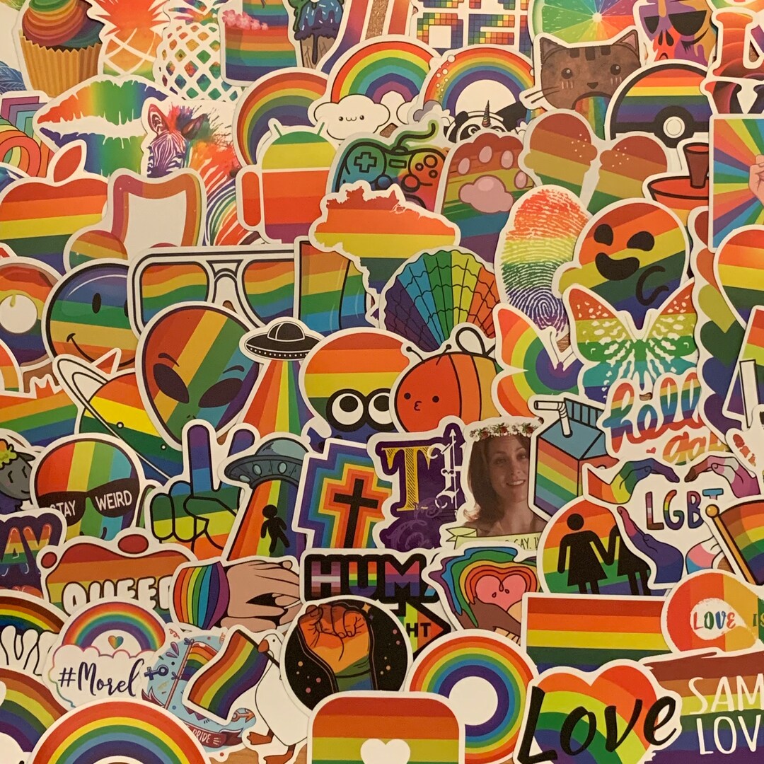 Lgbtq Gay Pride Stickers For Water Bottles Laptop Phone Etsy