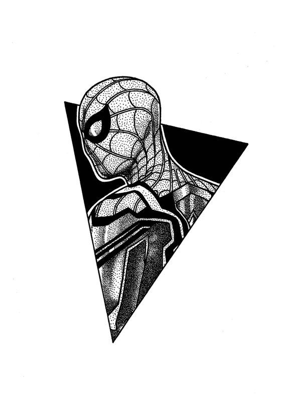 Spider-man Inspired Print - Etsy