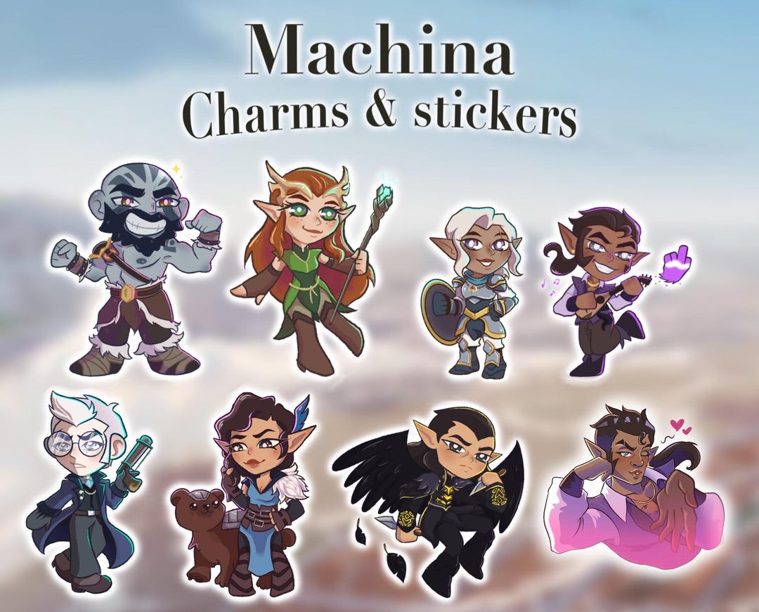 Llaveros Y Pegatinas Inspirados En La Dnd Critical Machina Dungeons and ...