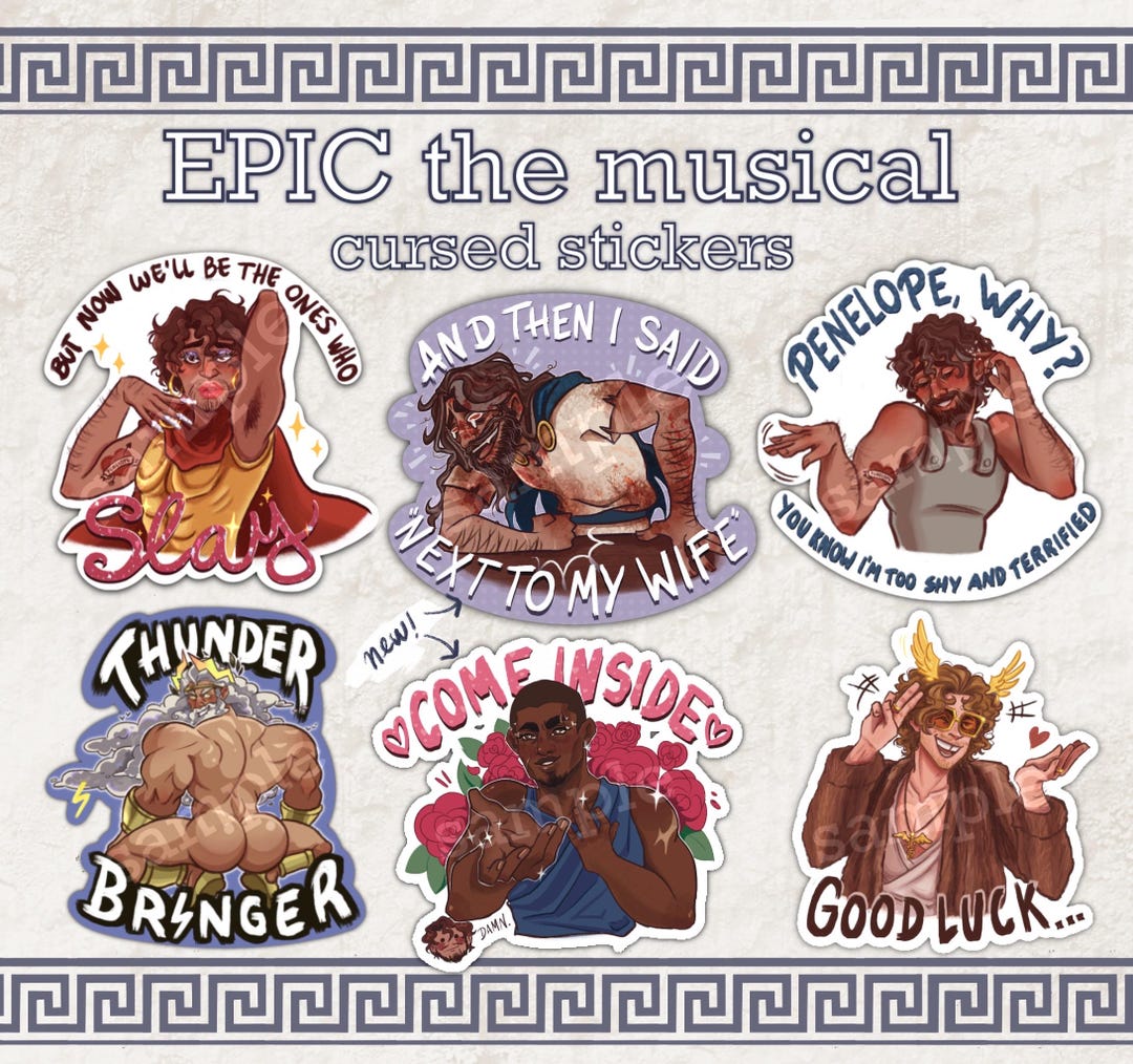 EPIC the Musical Inspired Cursed Stickers Odysseus Greek Mythology ...