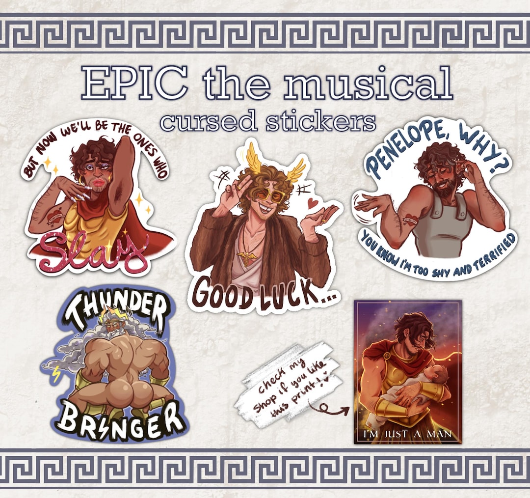 EPIC the Musical Inspired Cursed Stickers Odysseus Greek Mythology - Etsy