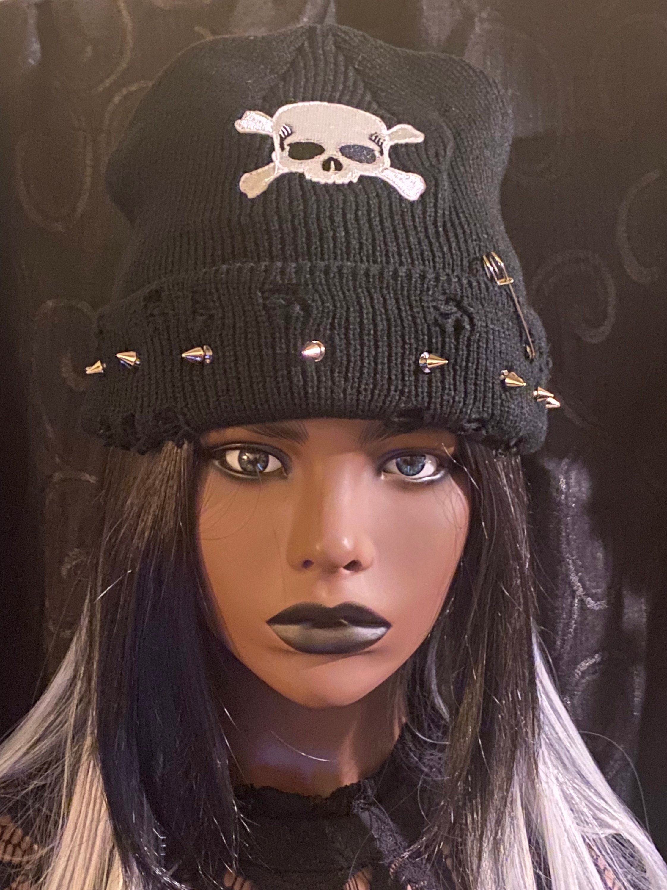 Bling Beanie, Spike Beanie, Embellished Hat, Studded Hat, Spike Hat ...