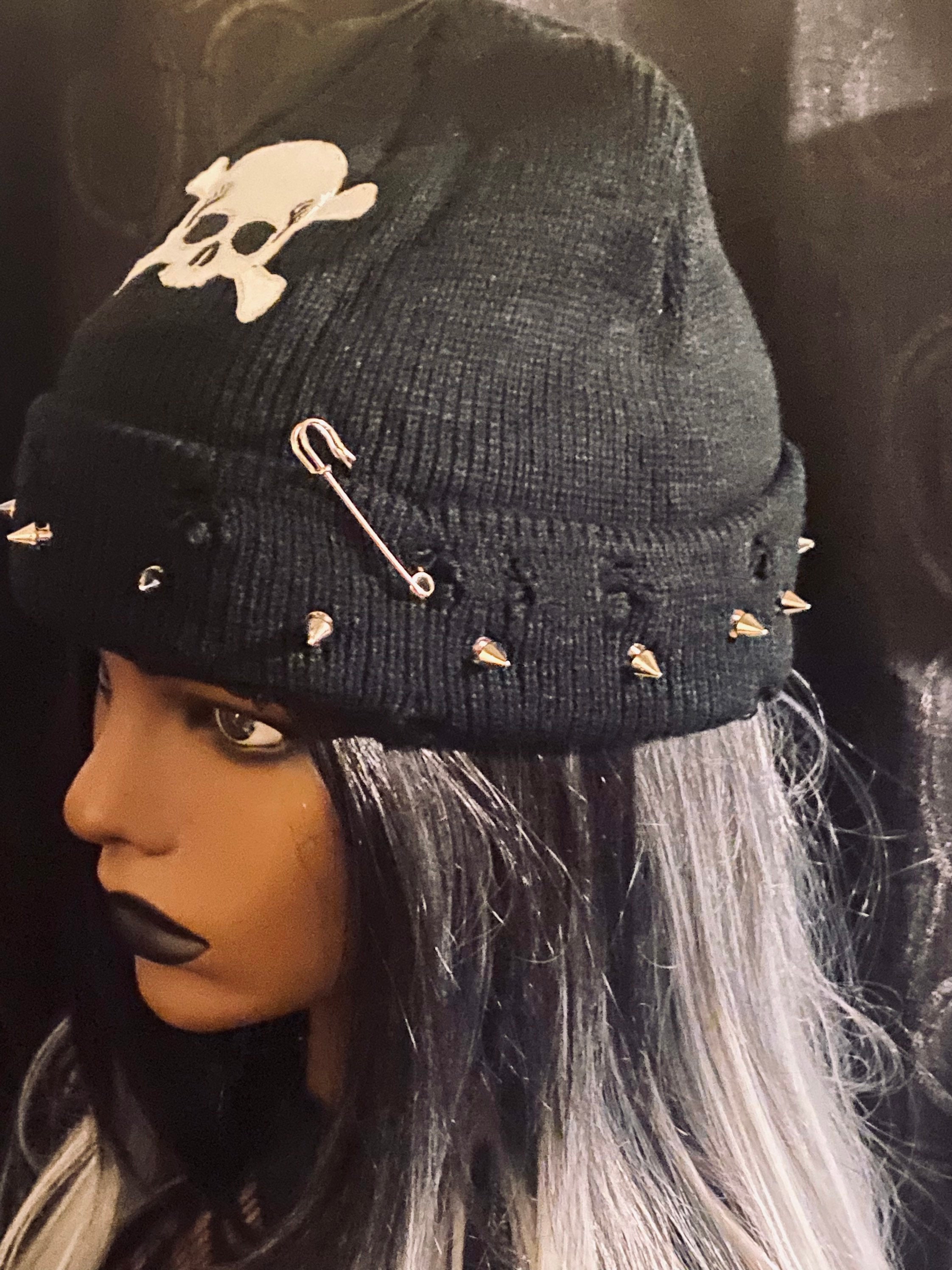 Bling Beanie, Spike Beanie, Embellished Hat, Studded Hat, Spike Hat ...