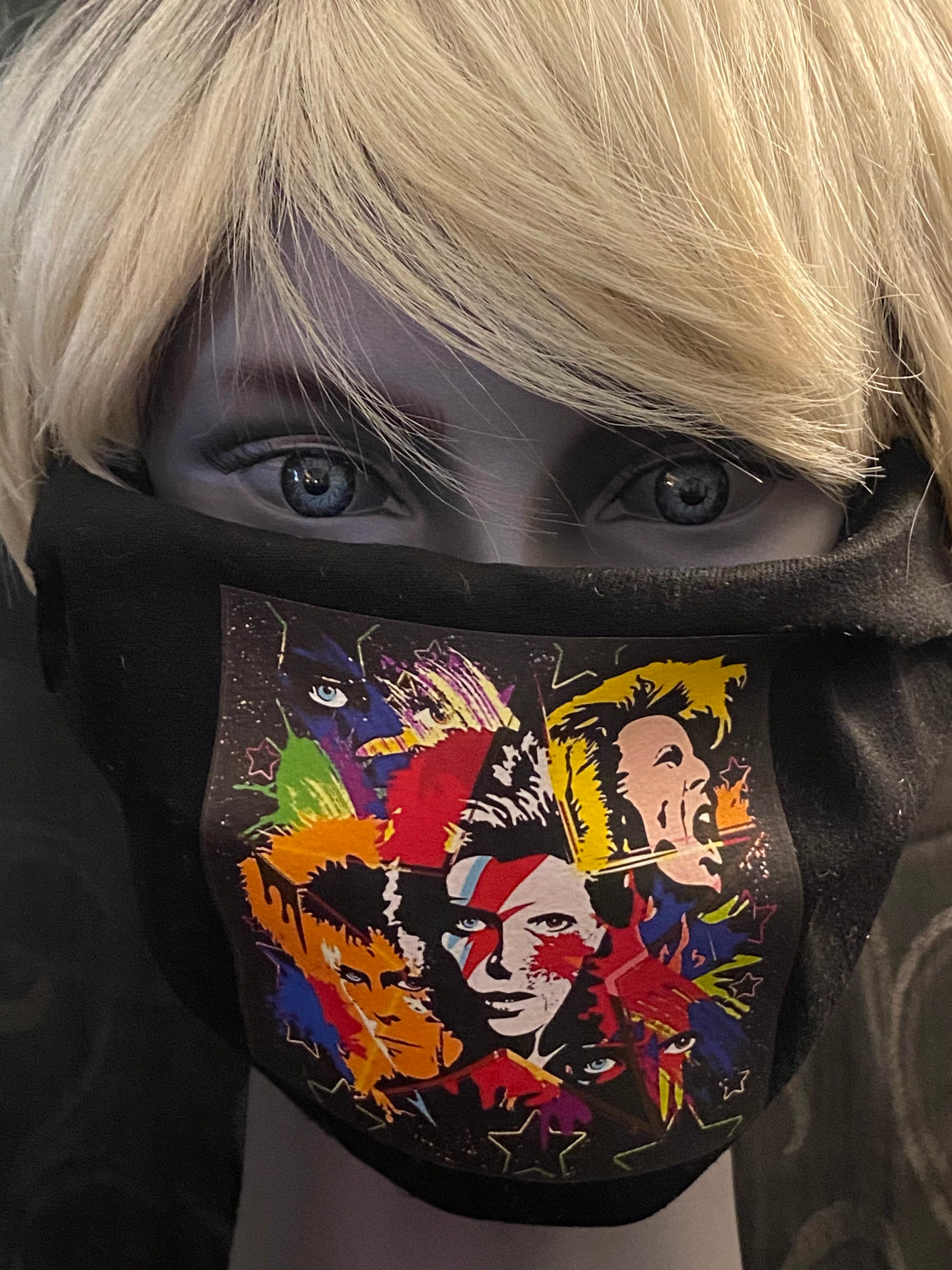 David Bowie Face Mask. Ziggy Stardust Unisex Adult Face | Etsy