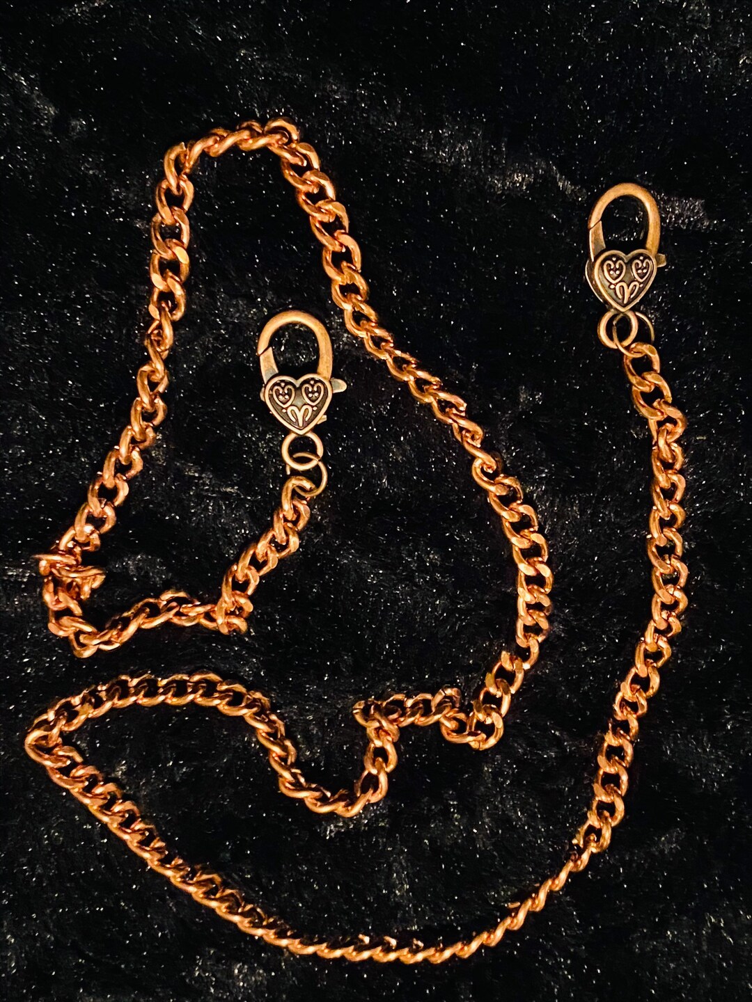 Red Copper Link Face Mask Chain, Copper Necklace, Copper Mask Holder ...