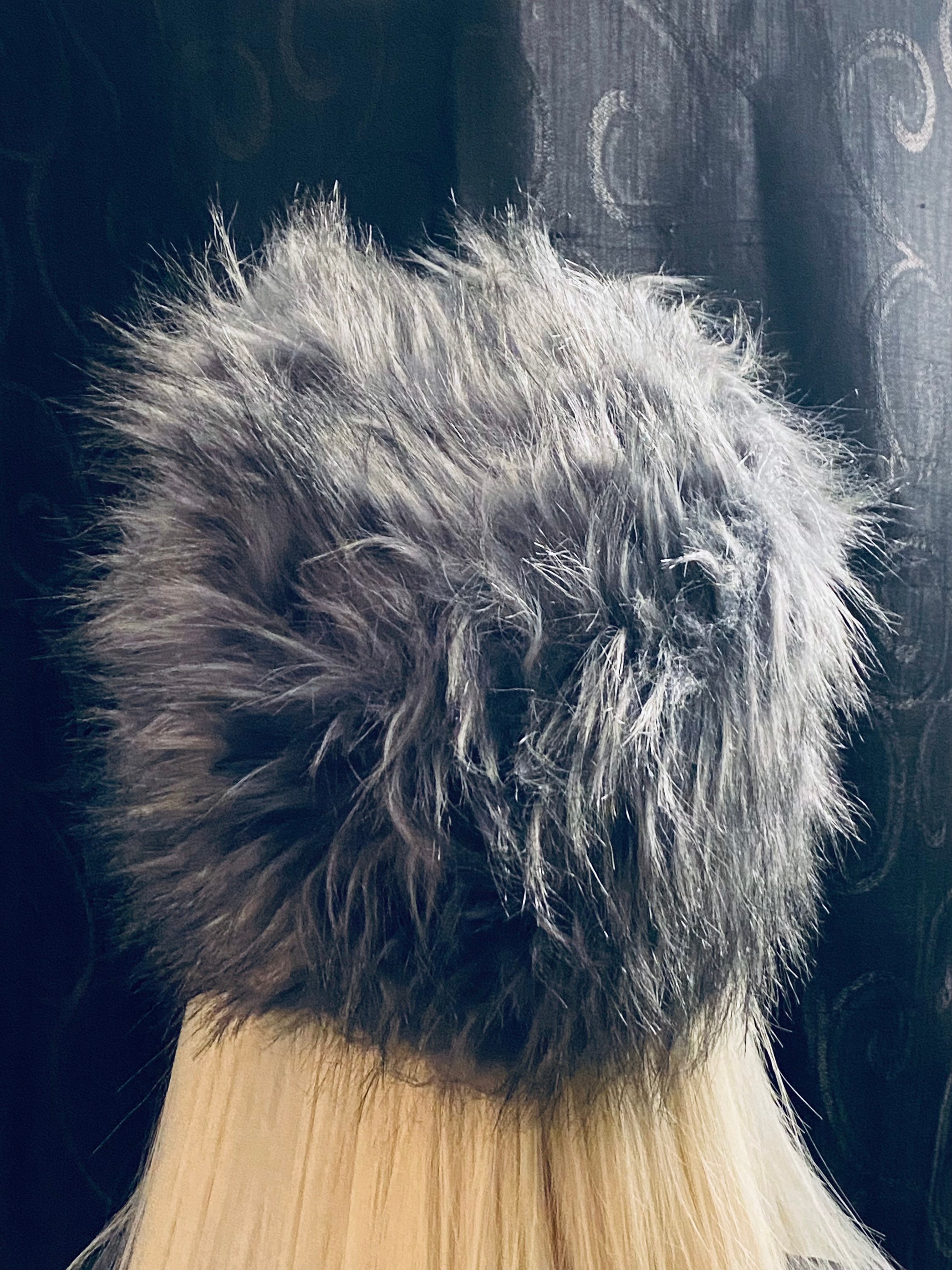 Black White Faux Fur Cossack Hat, Furry Russian Hats, Fluffy Fur Hats ...