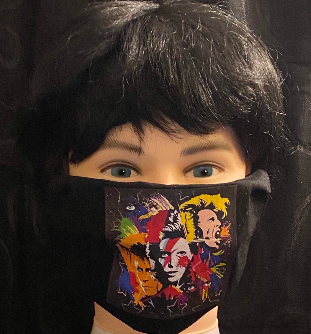 David Bowie Face Mask. Ziggy Stardust Unisex Adult Face - Etsy