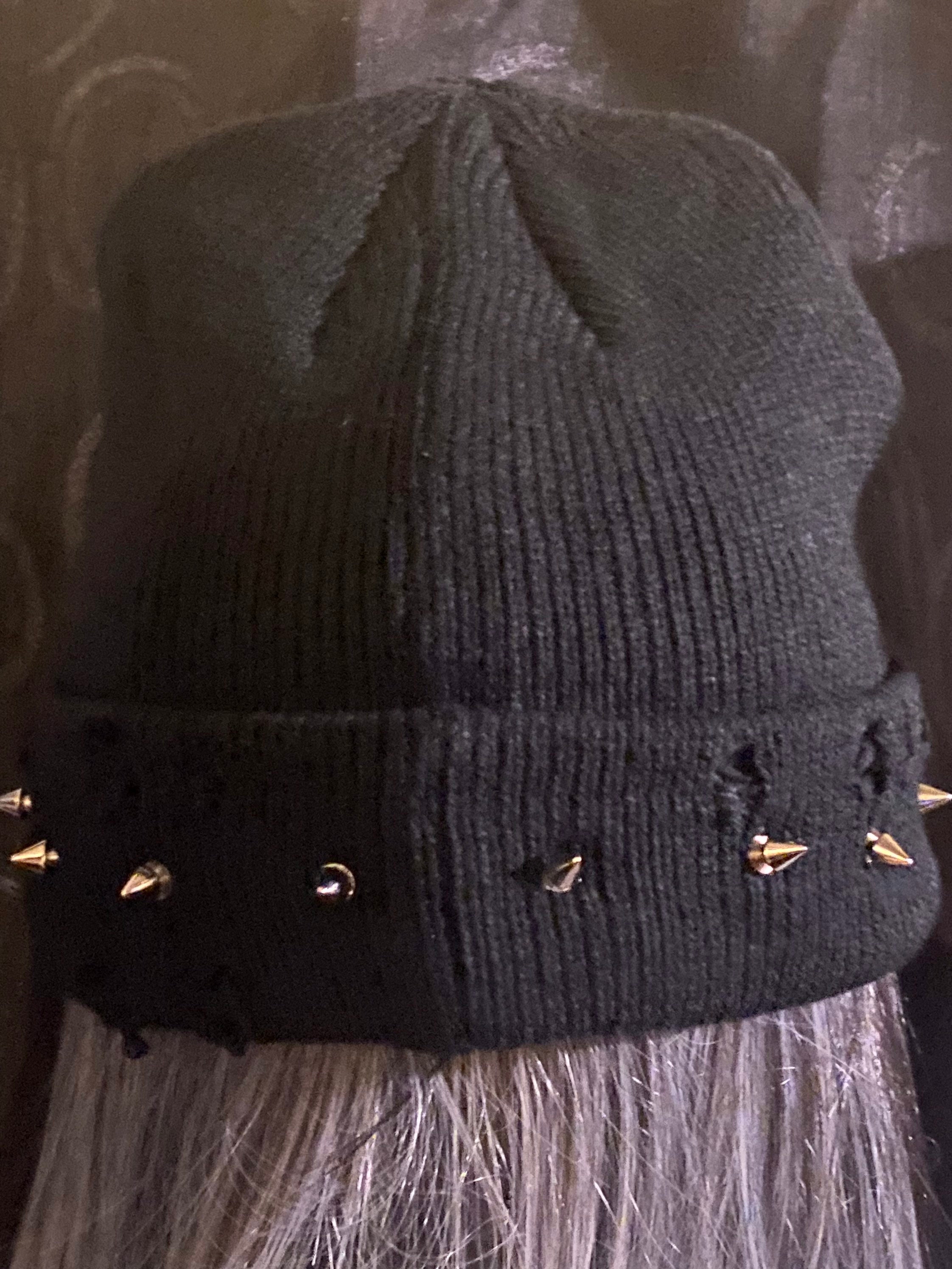 Bling Beanie, Spike Beanie, Embellished Hat, Studded Hat, Spike Hat ...
