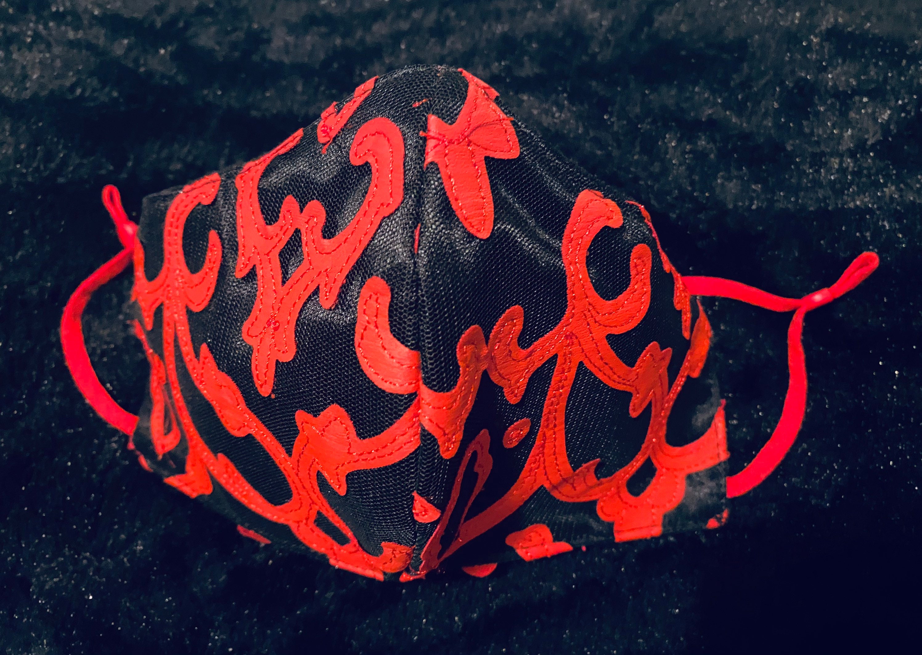 Red and Black Face Mask. Adult Mask, Washable Mask, Red and Black Mask ...