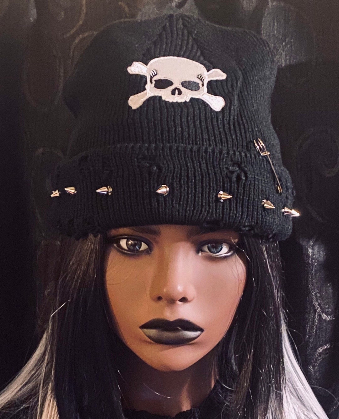 Bling Beanie, Spike Beanie, Embellished Hat, Studded Hat, Spike Hat ...