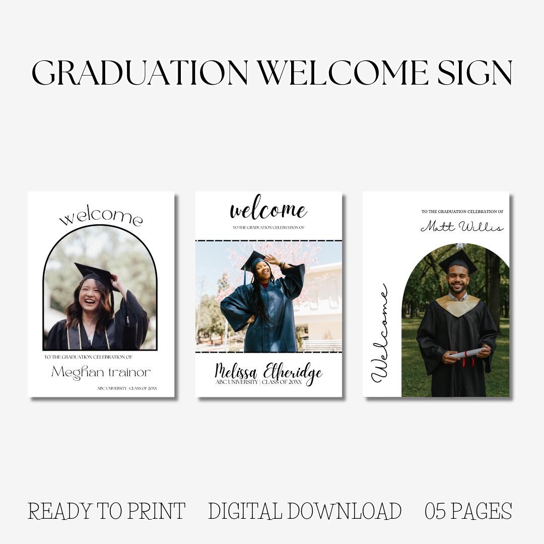 Graduation Welcome Sign | Graduation Party | Graduation Decor ...