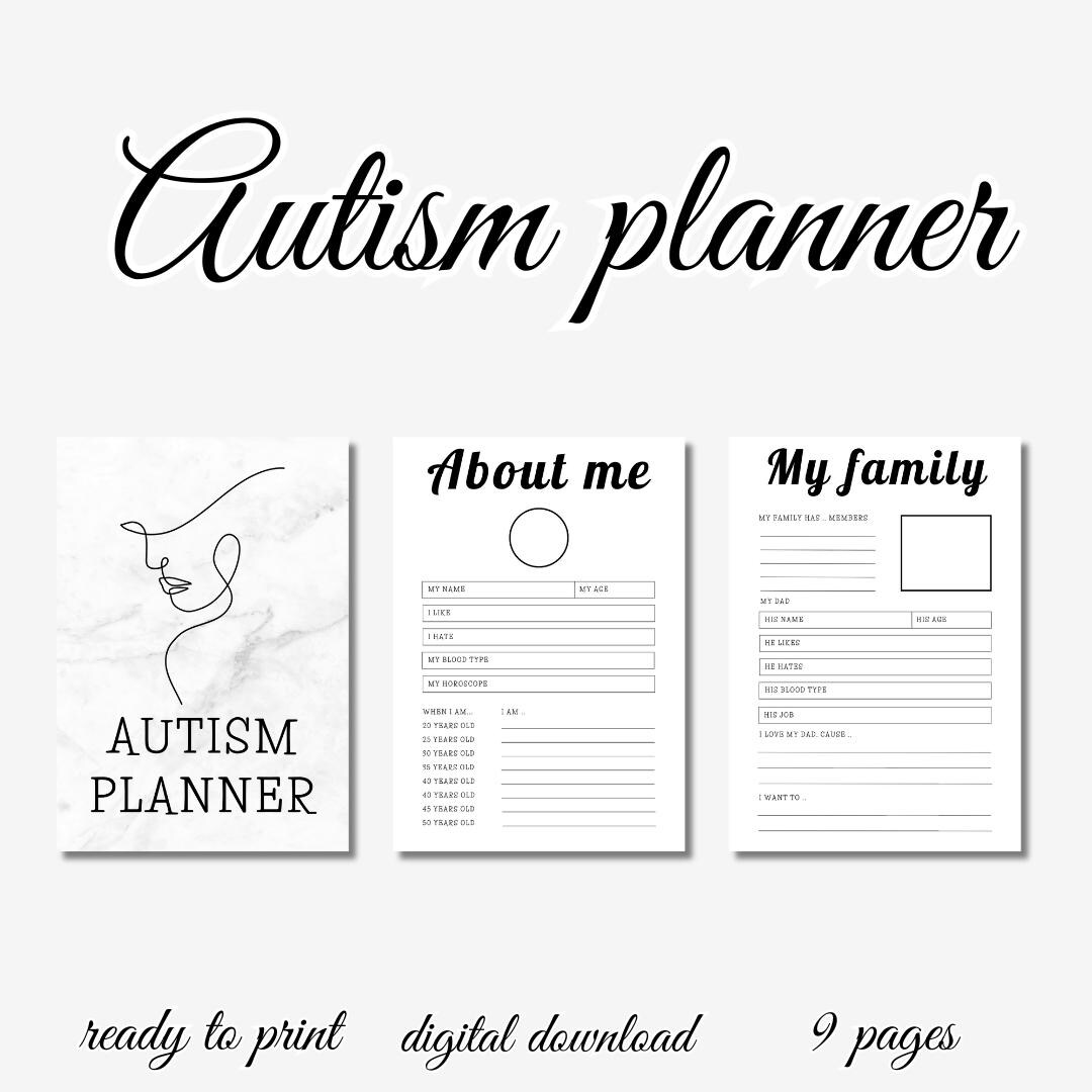 Autism Planner | Autism Workbook | Autism Printable | Autism Journal ...