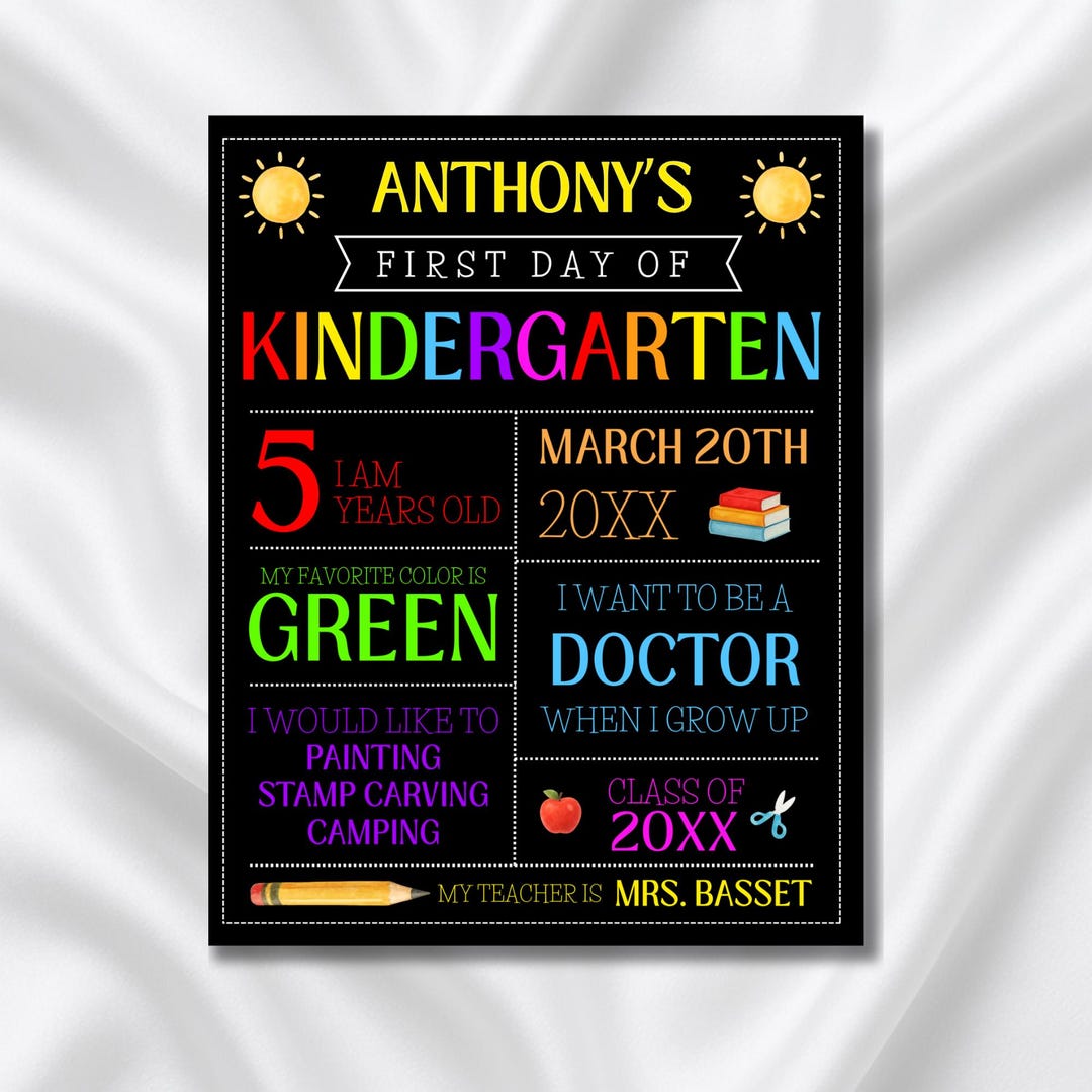 Back to School Sign | Editable | Printable | Digital Download - Etsy