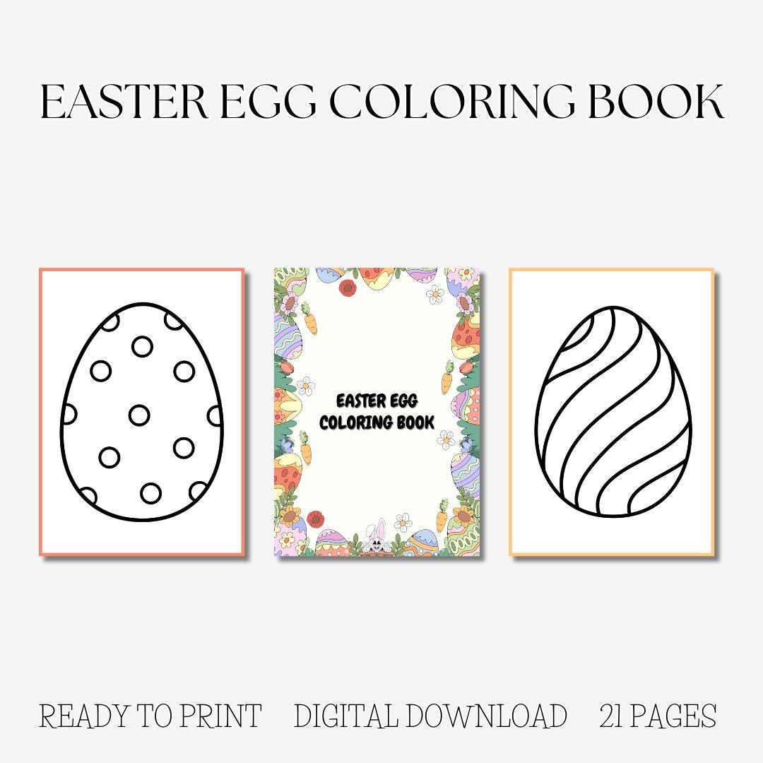 Easter Egg Coloring Book | Easter Coloring Page | Easter Activities ...