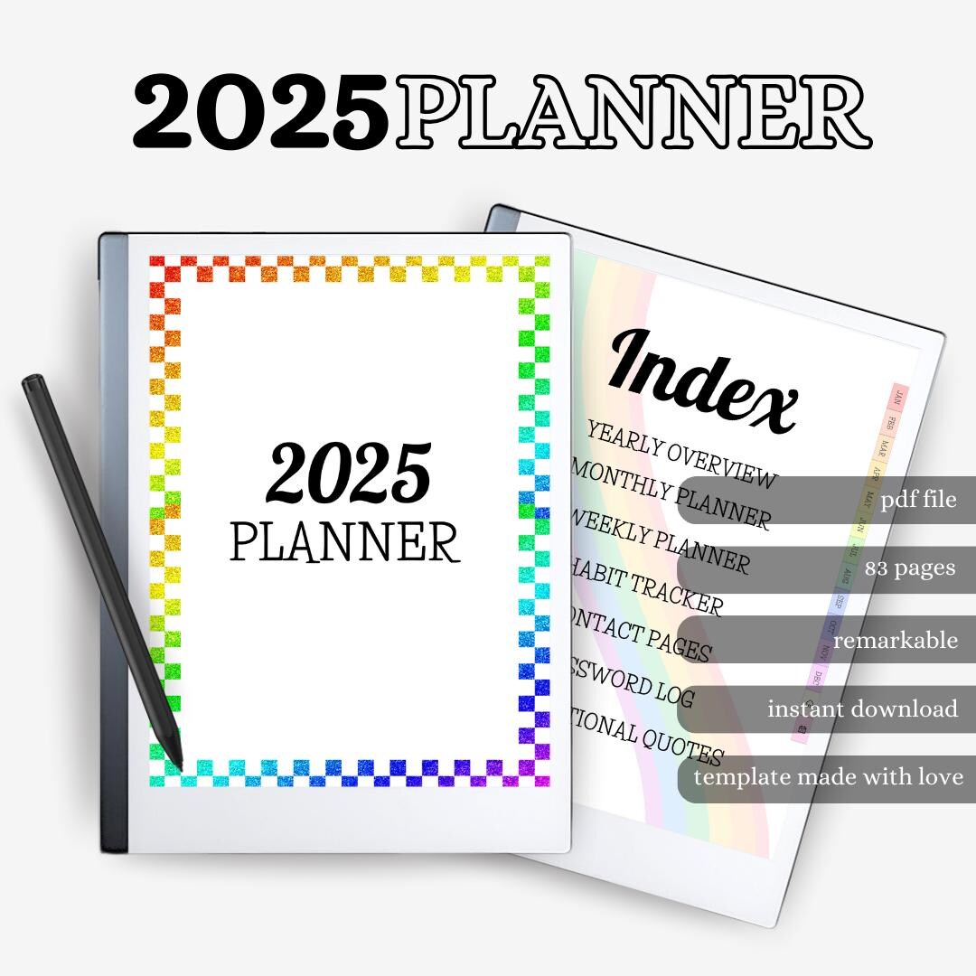 2025 Planner | Rtemplate | Calendar | Digital Planner | Weekly Planner ...