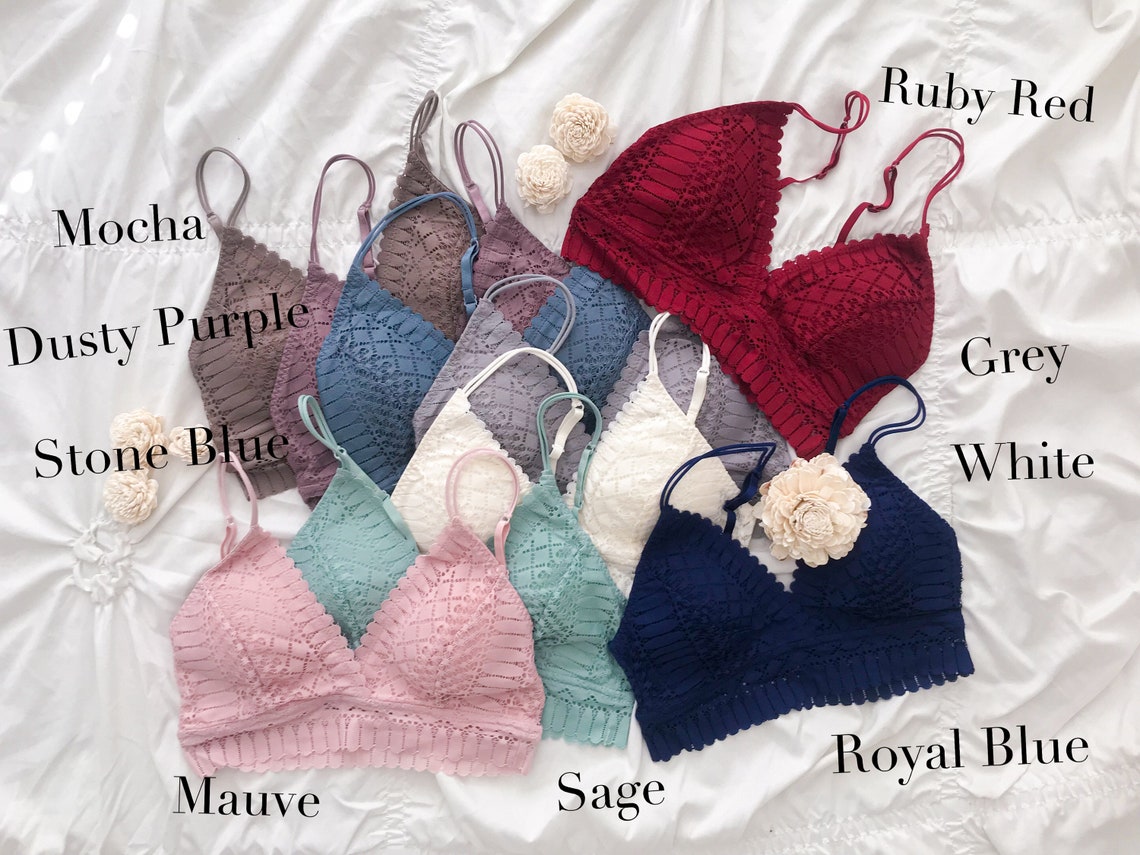 Padded Gorgeous Floral Lace Longline Bralette Stylish - Etsy