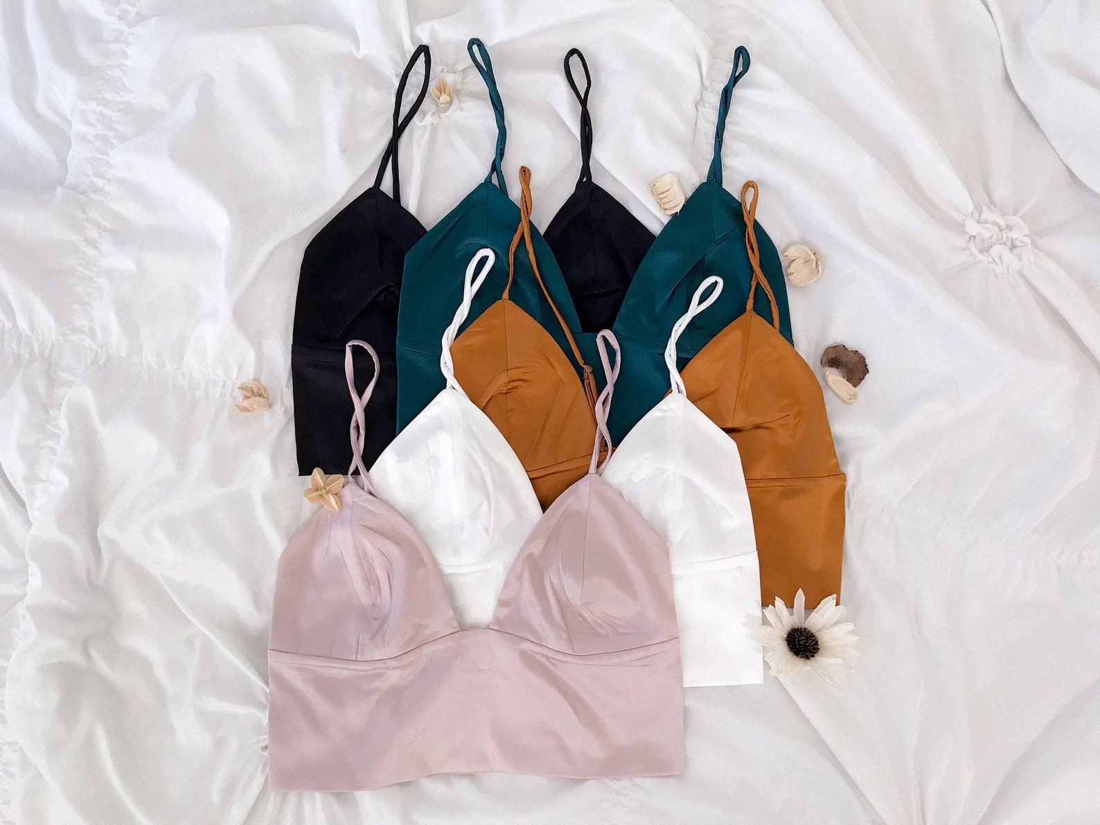 Soft Satin Longline Bralette Cami Women's Satin Bralette - Etsy