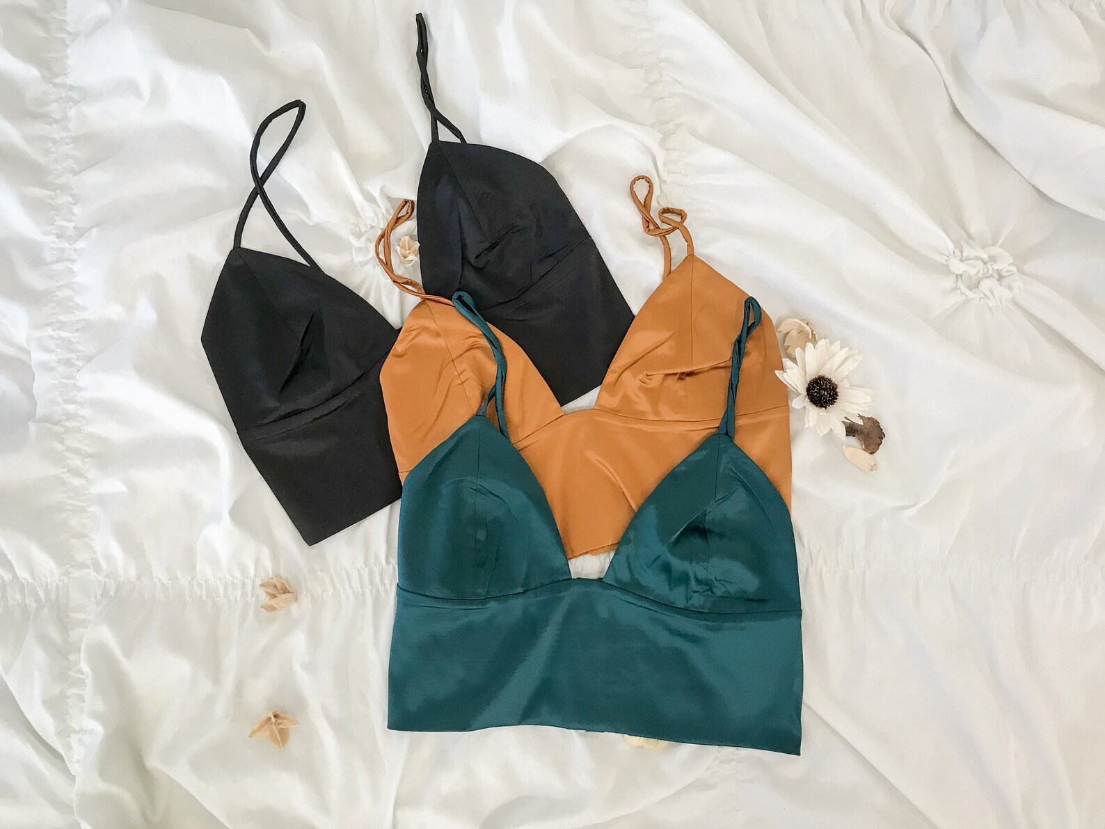 Soft Satin Longline Bralette Cami Women's Satin Bralette - Etsy