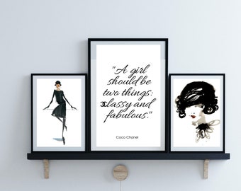 Chanel Wall Art Set of 3 | Etsy