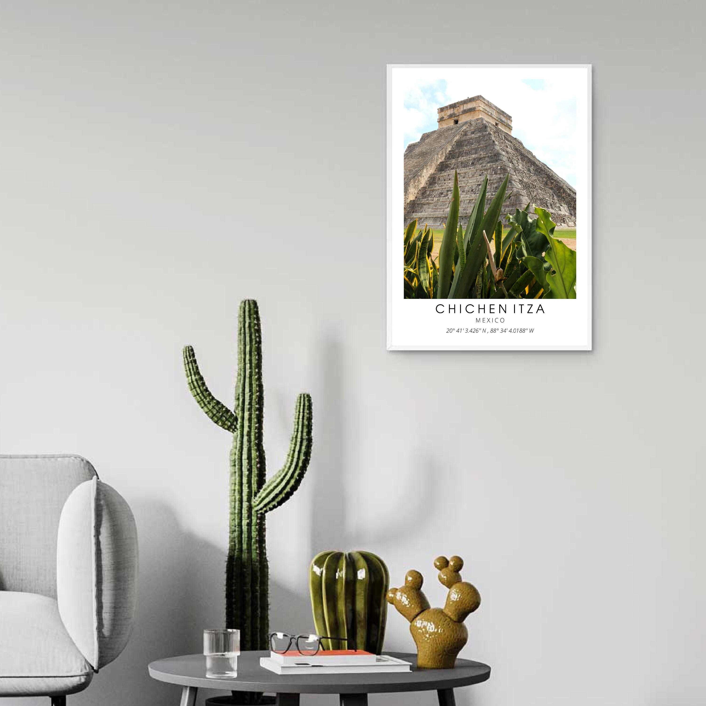 Chichen Itza Wall Art Yucatan Mexico Poster Chichen Itza Travel Print ...