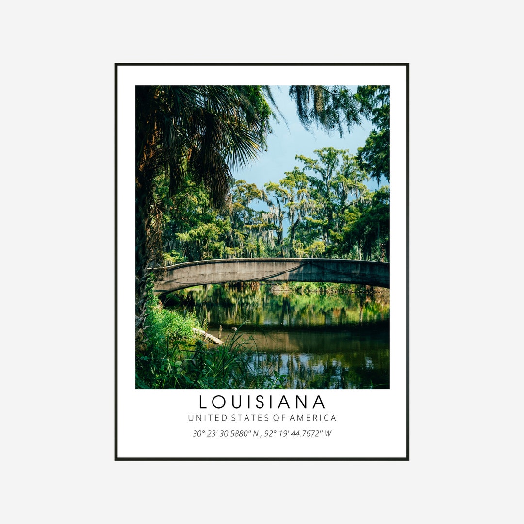 Louisiana Digital Download Poster Louisiana Wall Art United States ...