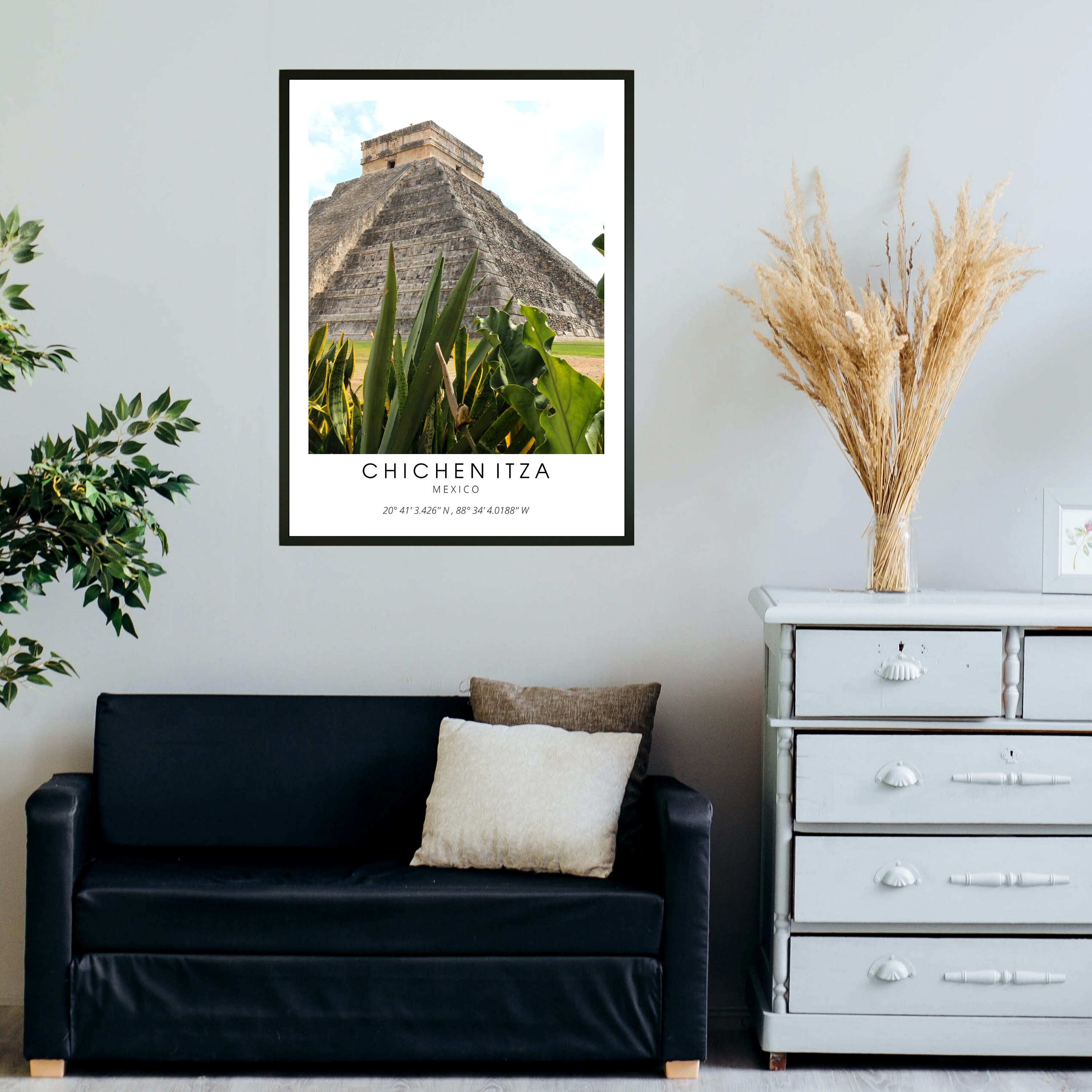 Chichen Itza Wall Art Yucatan Mexico Poster Chichen Itza Travel Print ...