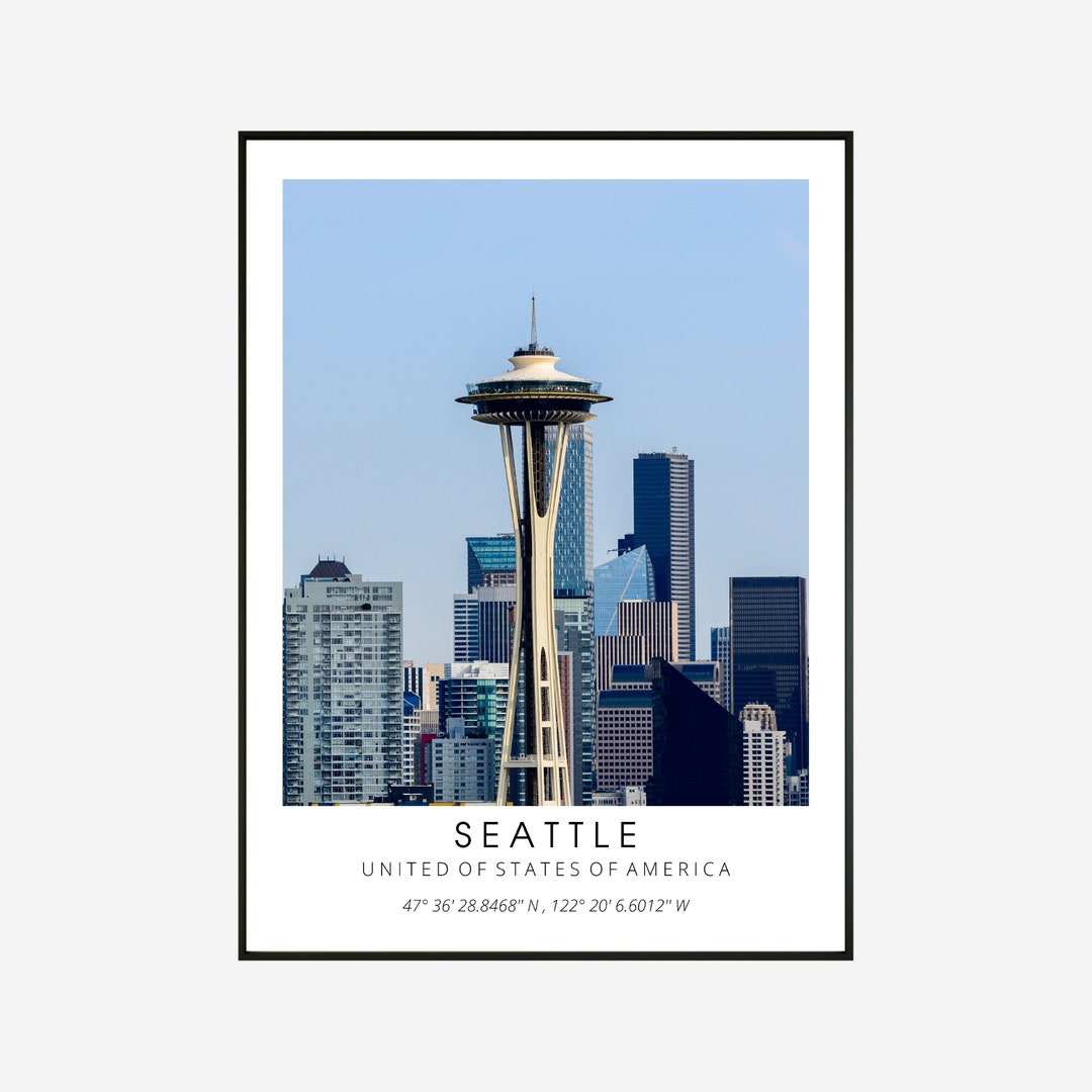 Seattle United States Wall Art Digital Download Minimalistic Home Decor ...